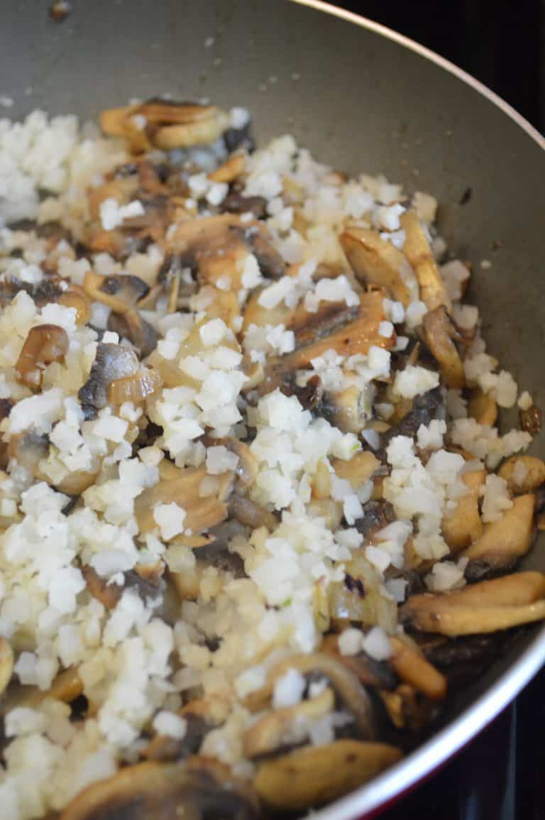 Low Carb Mushroom & Spinach Cauliflower Rice - Stylish Cravings