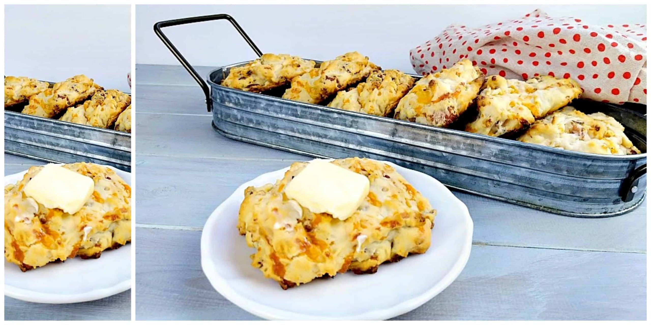Easy Bacon Cheddar Drop Biscuits - Stylish Cravings