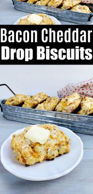 Easy Bacon Cheddar Drop Biscuits - Stylish Cravings