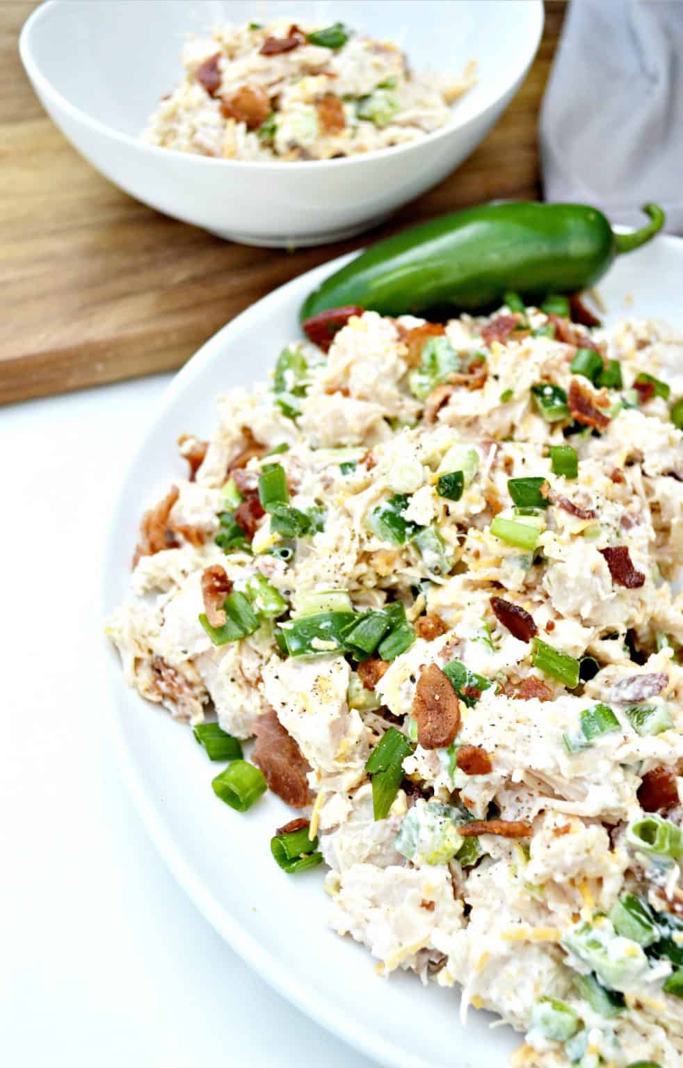 Jalapeno Popper Chicken Salad - Easy Low Carb Lunch