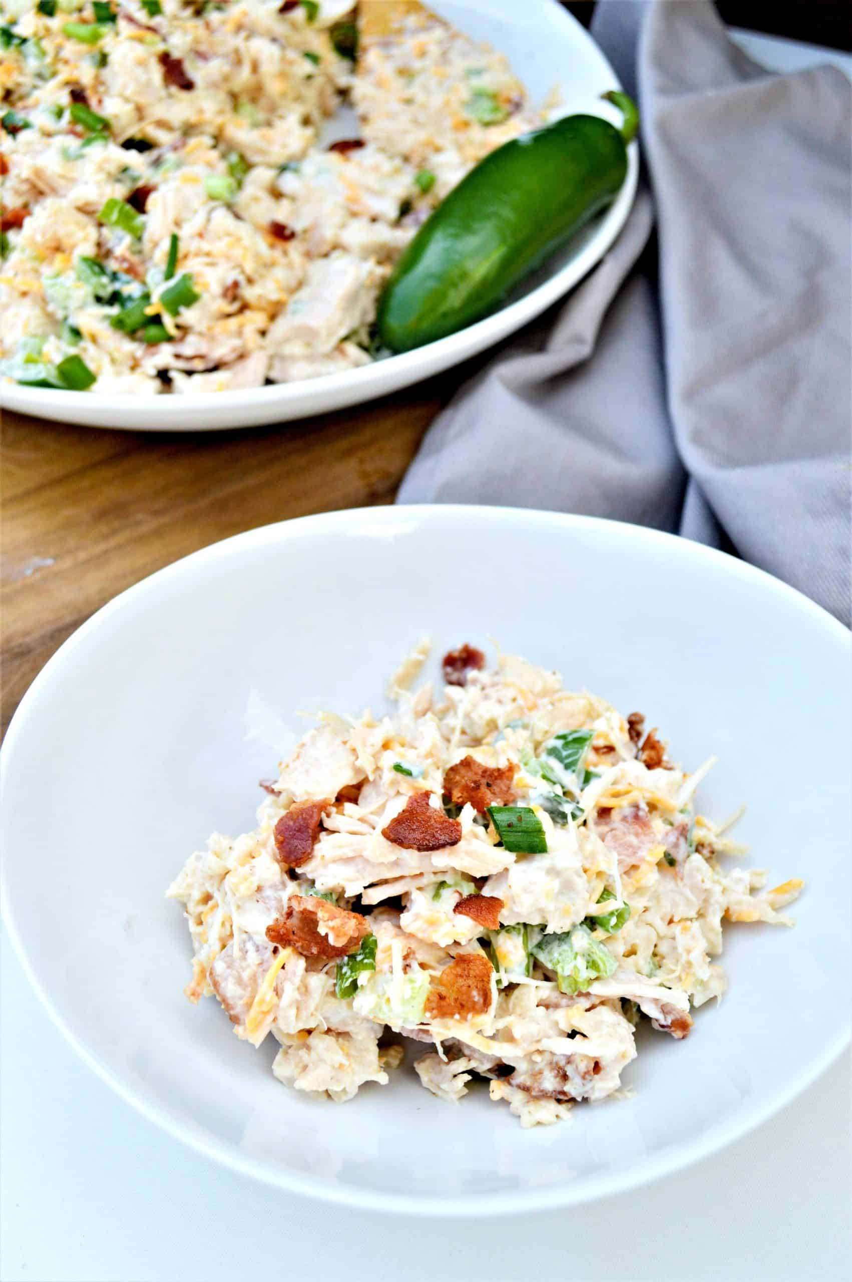 Jalapeno Popper Chicken Salad - Easy Low Carb Lunch