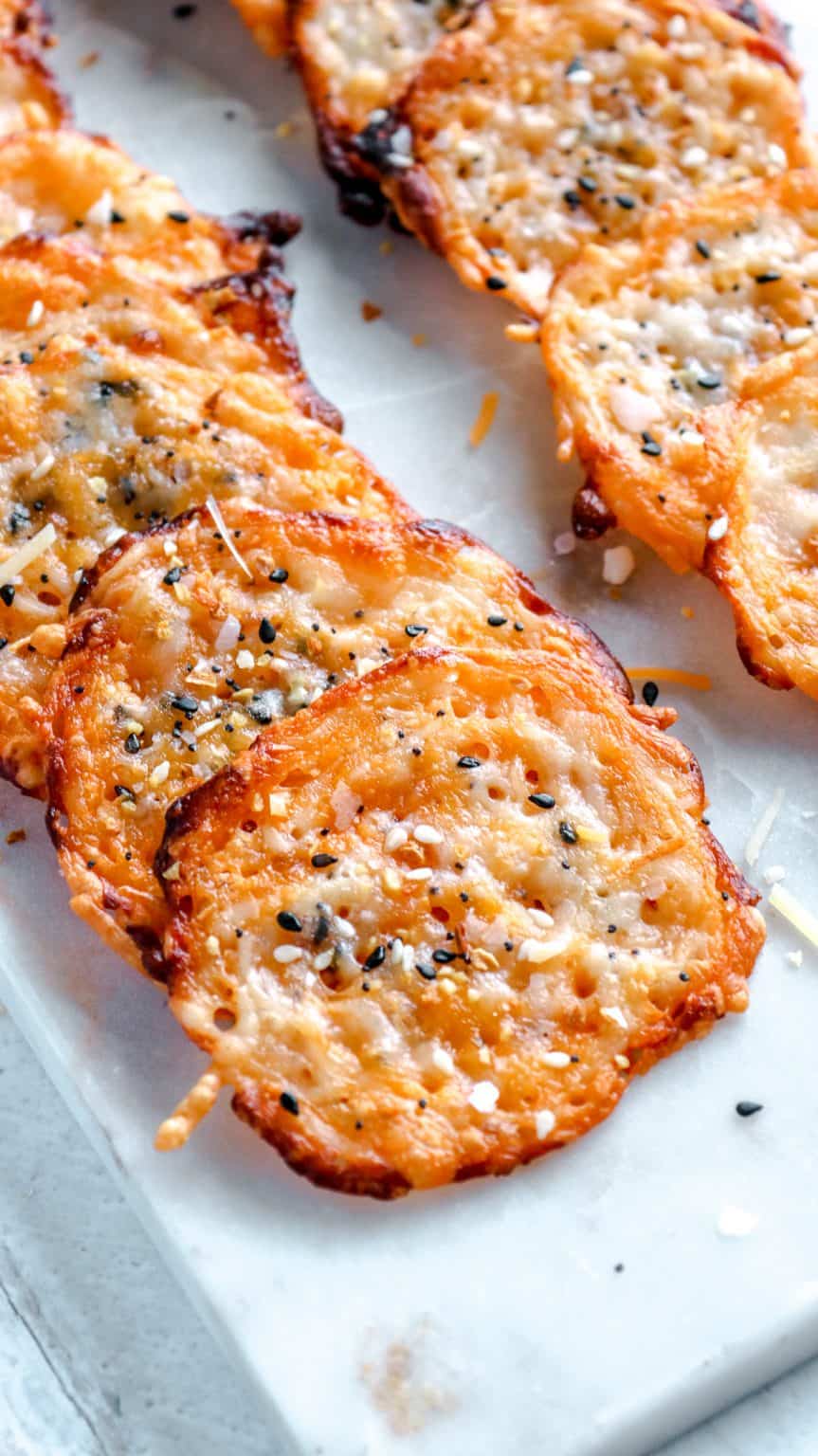 Keto Everything Bagel Cheese Chips - Only 1 Net Carb