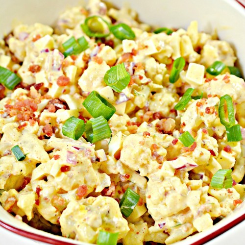 Deviled Egg Cauliflower Salad - Easy Low Carb Side Dish