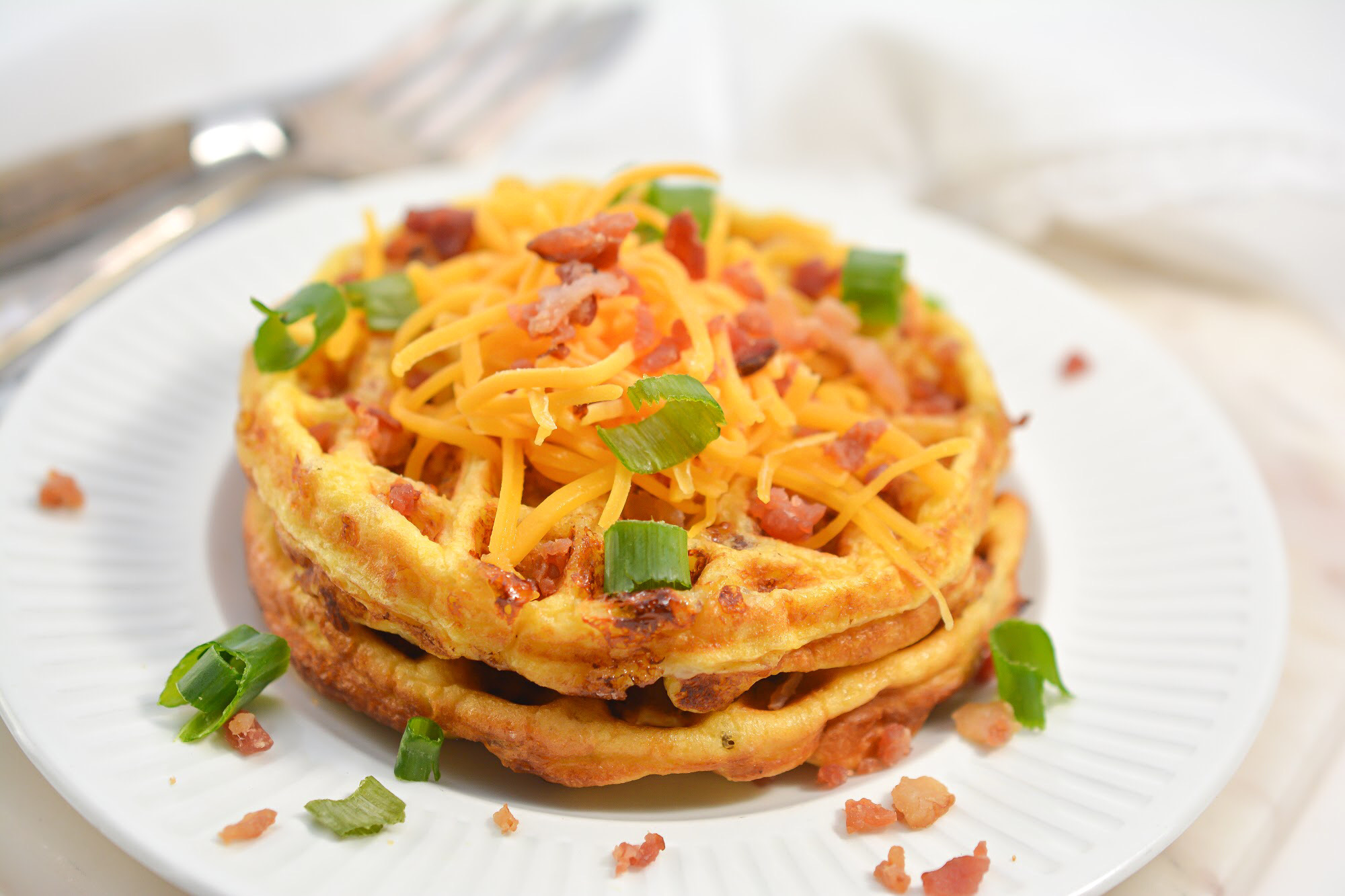 Keto Bacon Egg and Cheese Chaffles - Stylish Cravings