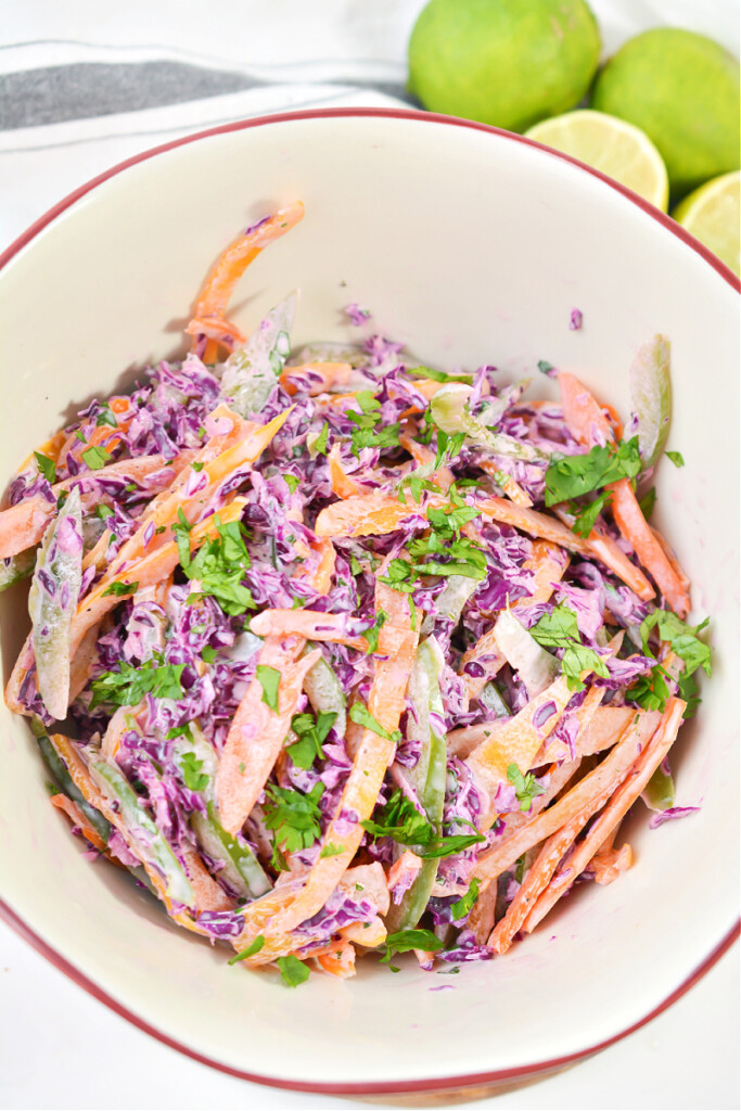 Bell Pepper Slaw With Cabbage - Healthy and Keto-Friendly Side Dish