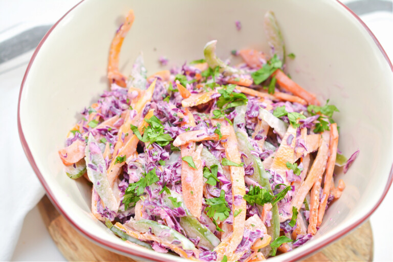 Bell Pepper Slaw With Cabbage - Healthy and Keto-Friendly Side Dish