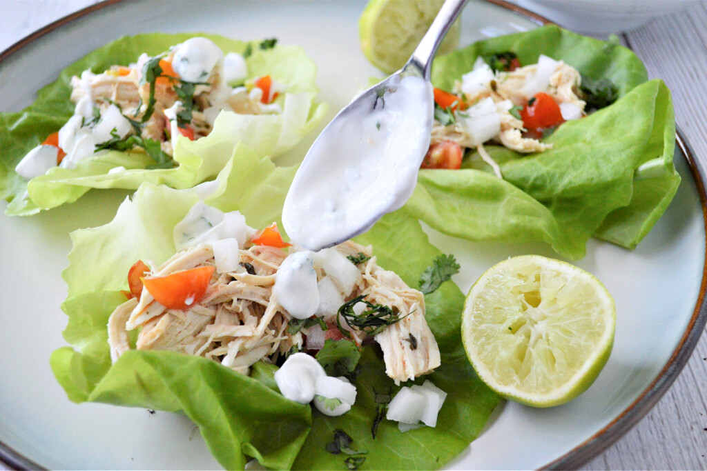 Cilantro Lime Chicken Lettuce Wraps (Low-Carb Recipe) - Easy Dinner