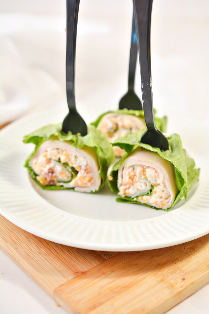 Keto Turkey Ranch Pinwheels - Low-Carb Snack or Lunch