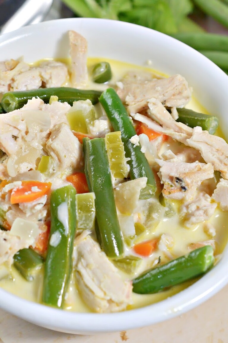 Creamy Keto Chicken Stew With Vegetables - Stove Top Recipe