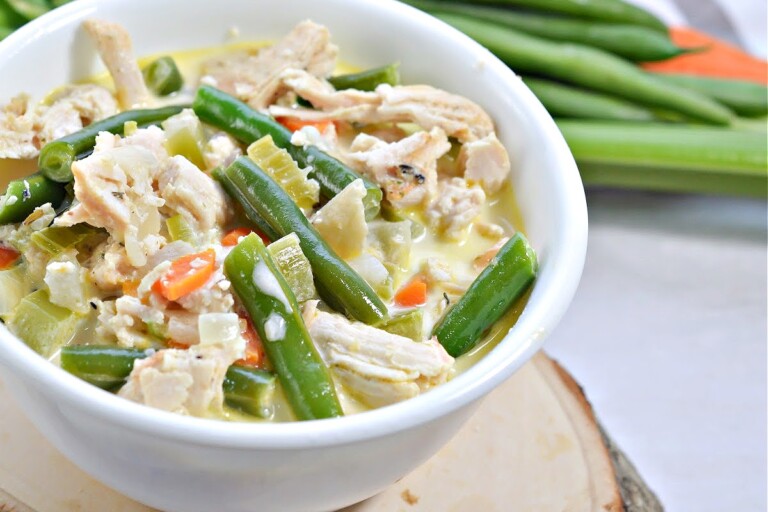 Creamy Keto Chicken Stew With Vegetables - Stove Top Recipe