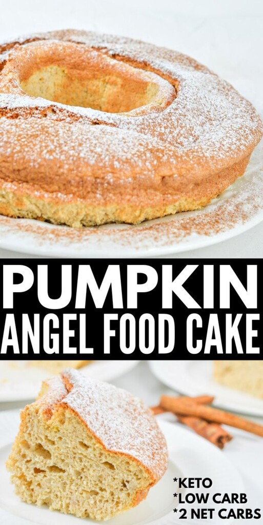 Keto Pumpkin Angel Food Cake - 2 net Carbs Per Serving