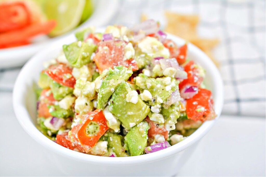Low-Carb Avocado Feta Salsa - Stylish Cravings