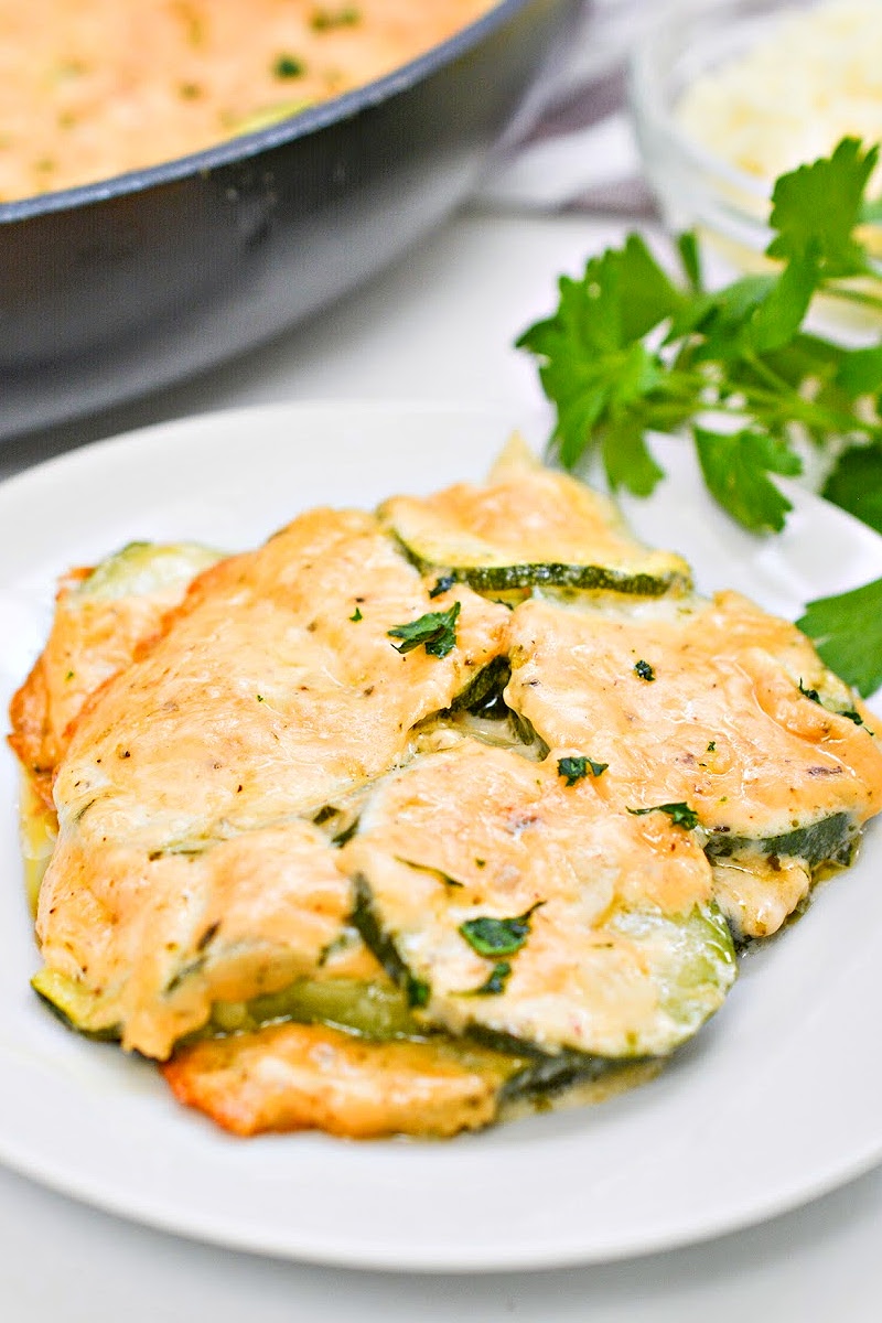 Keto Scalloped Zucchini - Easy Low Carb Side Dish