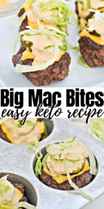 Keto Big Mac Bites With Sauce
