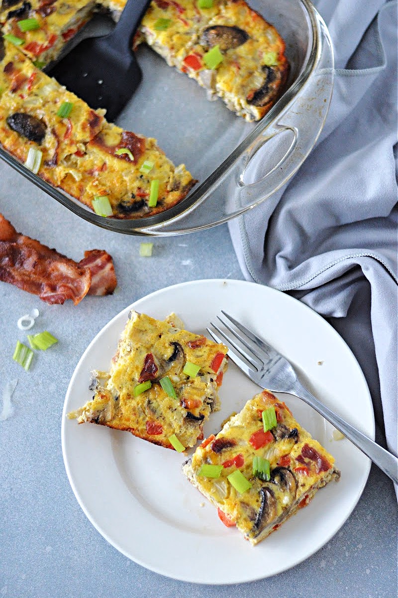 Low Carb Cottage Cheese Egg Bake High Protein Gluten Free