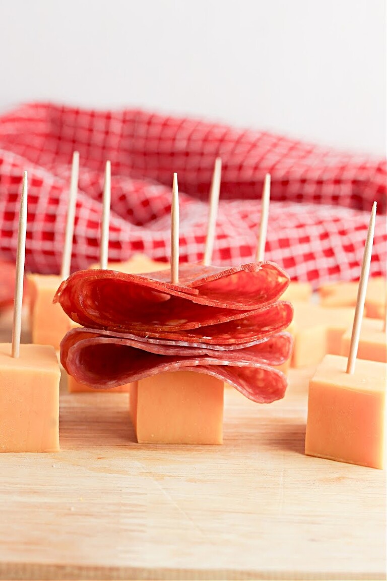 Keto Meat and Cheese Christmas Trees