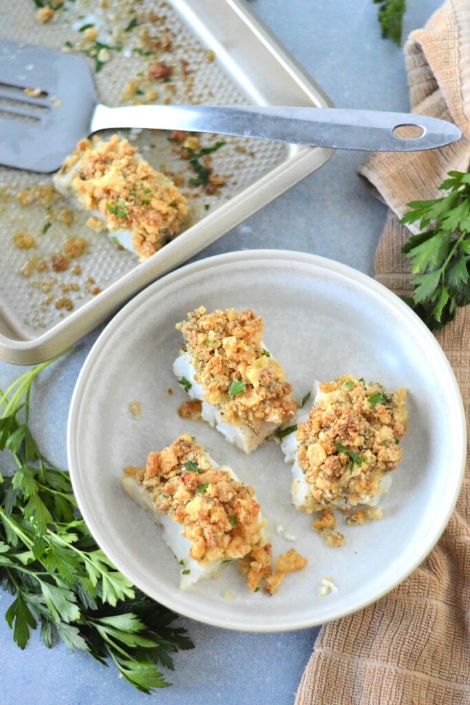 Keto Crispy Buttery Parmesan Crusted Cod 1 Net Carb Per Serving