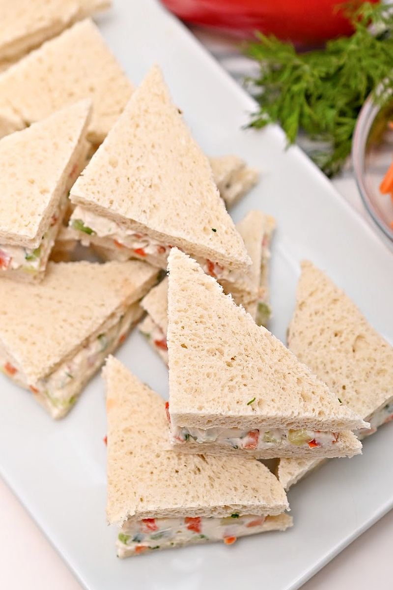 Keto Veggie Spread Tea Sandwiches - Easy To Make Recipe