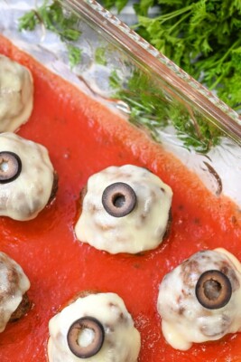 Keto Meatball Eyeballs - Easy Halloween Recipe