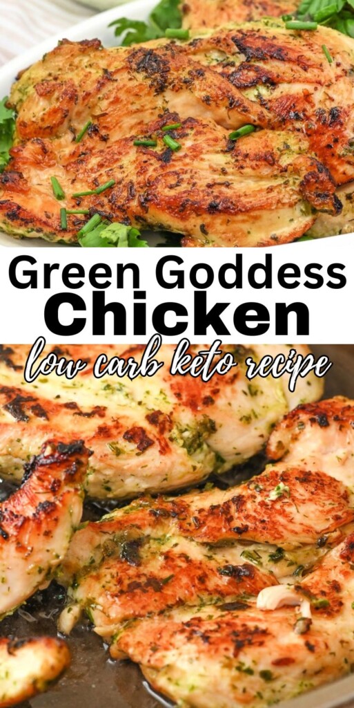 Keto Green Goddess Chicken - 3 Net Carbs Per Serving
