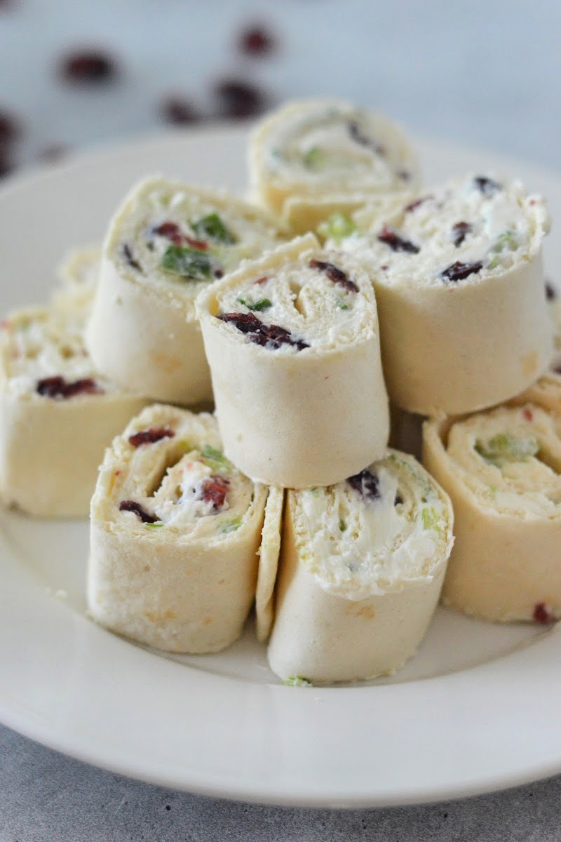 Low-Carb Cranberry Cream Cheese Pinwheels - Easy Recipe