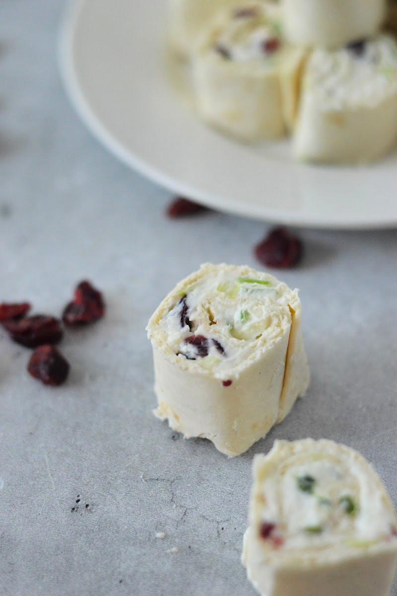 Low-Carb Cranberry Cream Cheese Pinwheels - Easy Recipe