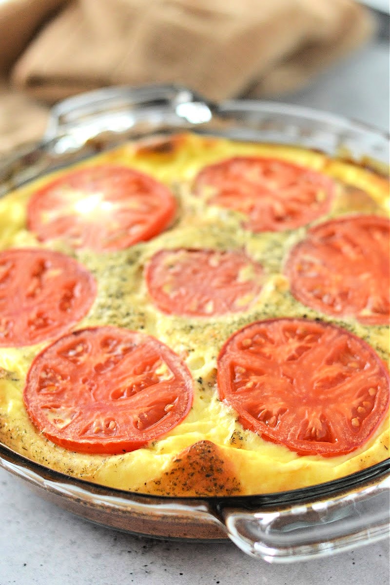 Low Carb Crustless Tomato Quiche - Easy To Make Recipe