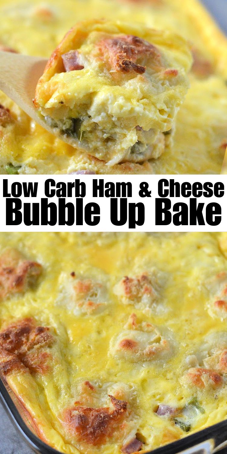 Low Carb Ham and Cheese Bubble Up Bake - Easy To Make
