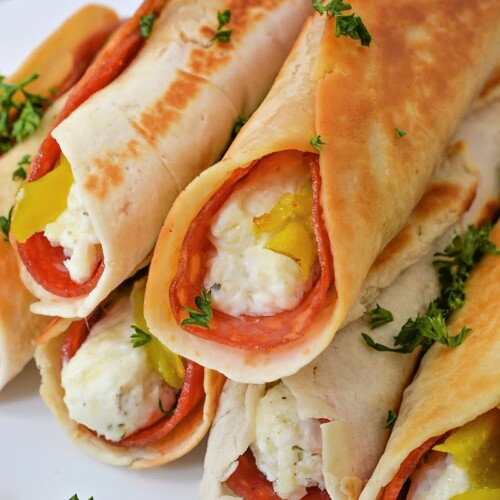 Keto Crispy Italian Sub Roll Ups - 3 Net Carbs Per Serving