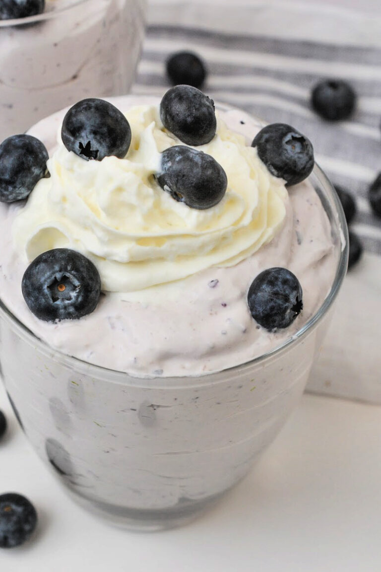 Low-Carb Blueberry Fluff - Easy Healthy Treat