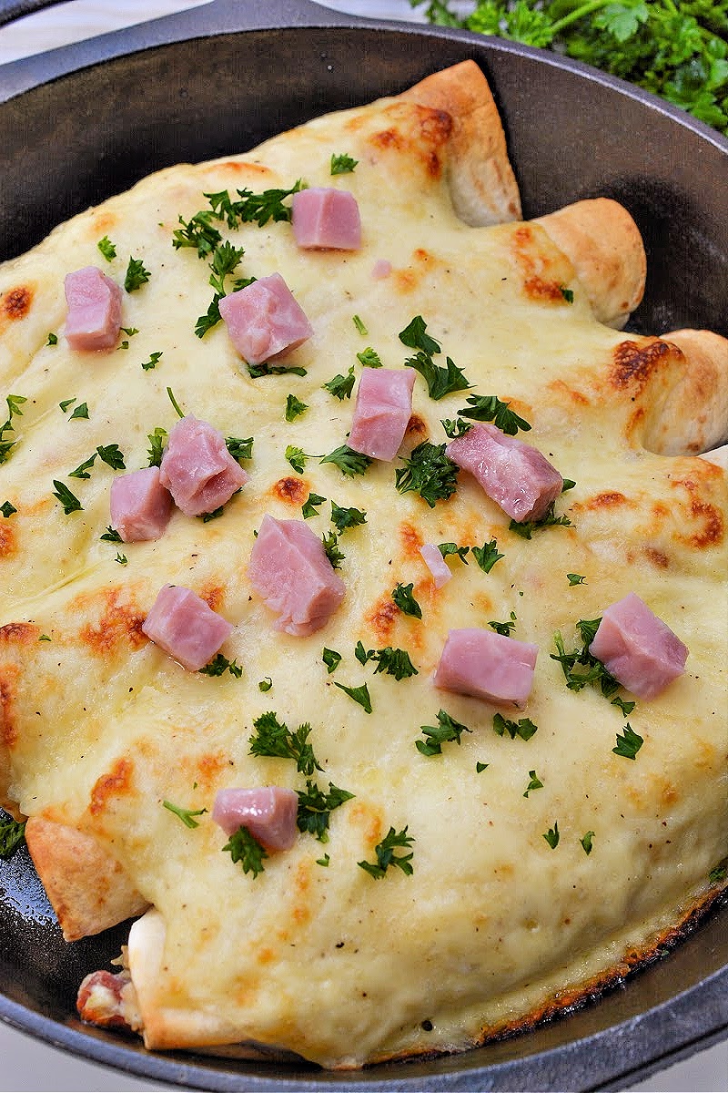 Keto Chicken Cordon Bleu Enchiladas - Easy Skillet Dinner Recipe