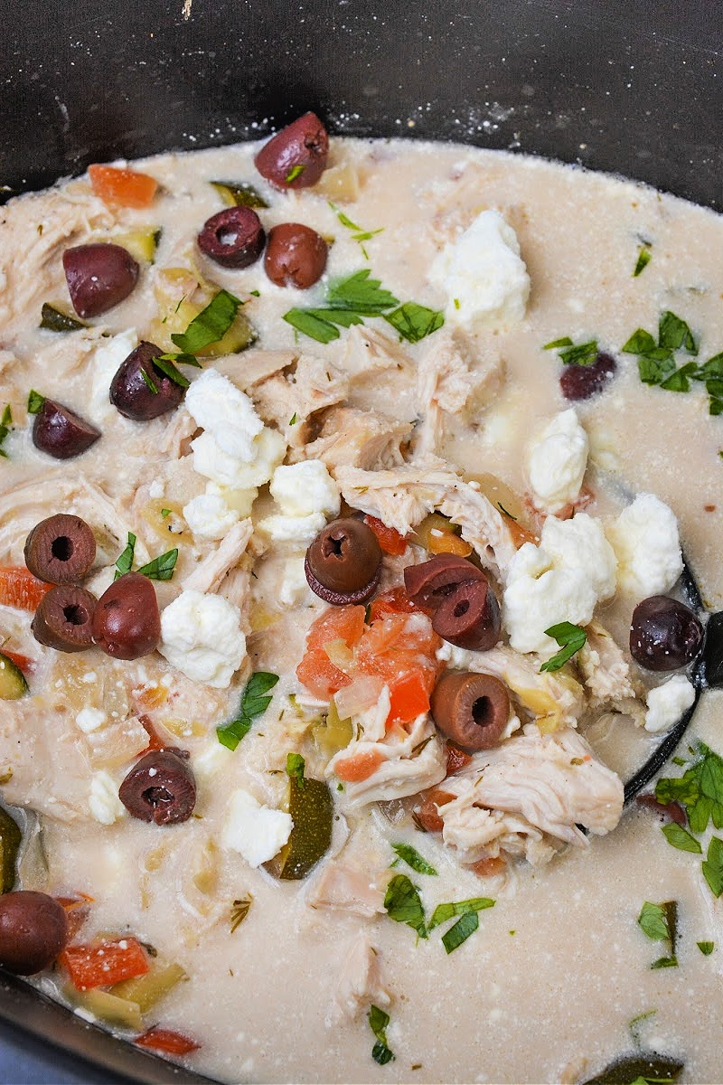 Low-Carb Greek Chicken Chili - Healthy Crockpot Recipe