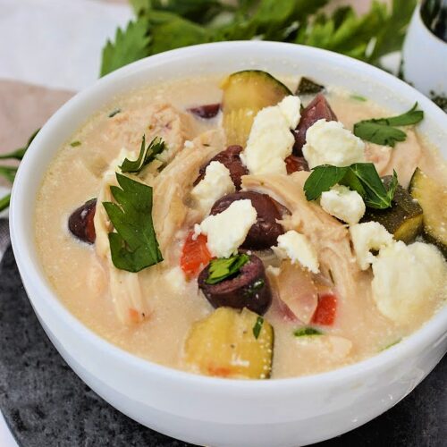 Low-Carb Greek Chicken Chili - Healthy Crockpot Recipe