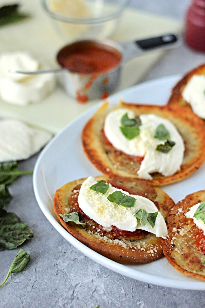 Keto Chicken Parm Smash Burgers - 2 Net Carbs Per Serving